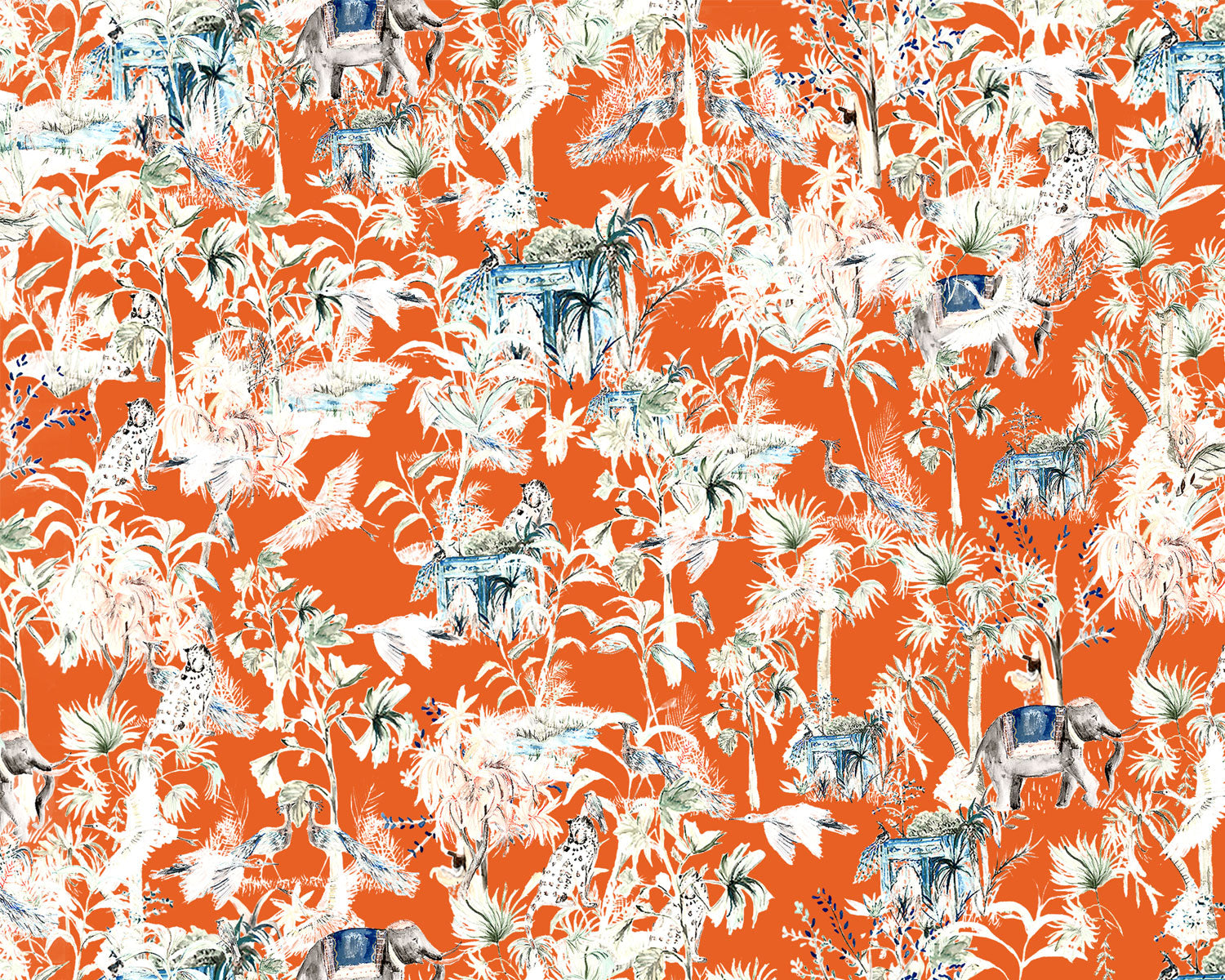 Papel Pintado Naranjo